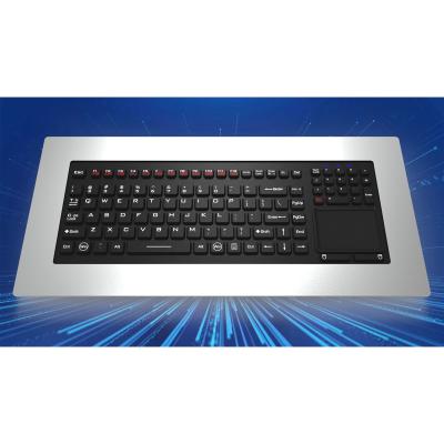 IP65 Panelmount Stainless Steel Metal Silicone Industrial Medical Keyboard With Touchpad