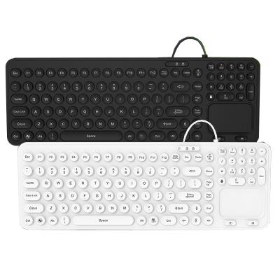 Tastiera retroilluminata IP68 lavabile, di tipo militare, medico e industriale, con tasti funzione, tastierino numerico e touchpad