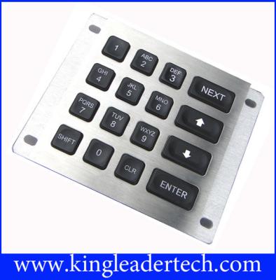 中国 16 のパネルの台紙のために評価される IP65 のキーによって導かれる照らされた Blacklit の金属のキーパッド 販売のため