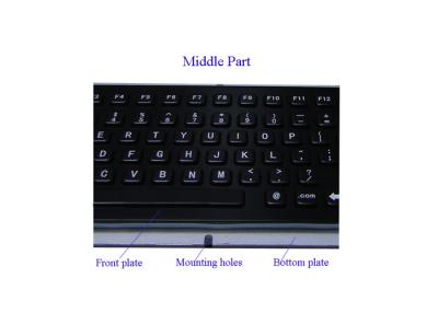 China 103 Keys Metal Trackball Keyboard Electrophoretic Black IP65 Dust Proof for sale