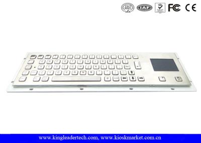 China Brushed Stainless Steel Industrial Keyboard With Touchpad IP65 With 64 Keys for sale
