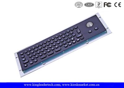 China 66 chaves enegrecem o painel traseiro de liga de alumínio do teclado do metal com Trackball óptico à venda