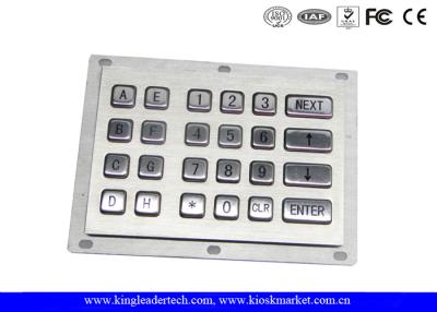 China 24 Metal Keys Industrial Numeric Keypad Vandal Proof For Kiosk Gas Stations for sale
