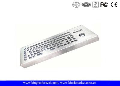 China Desktop 86 Keys Waterproof Metal Keyboard With Integrated Trackball for sale