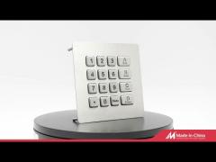 Metal Keys Industrial Numeric Keypad 12 Full Travel Button For Ticket Machines