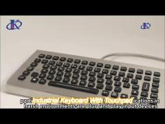 super-tiny stainless steel industrial keyboard with touchpad and function keys for machines
