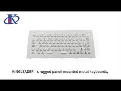 Vândalo-Prova alta do mini teclado 304 industrial de aço inoxidável com 64Keys