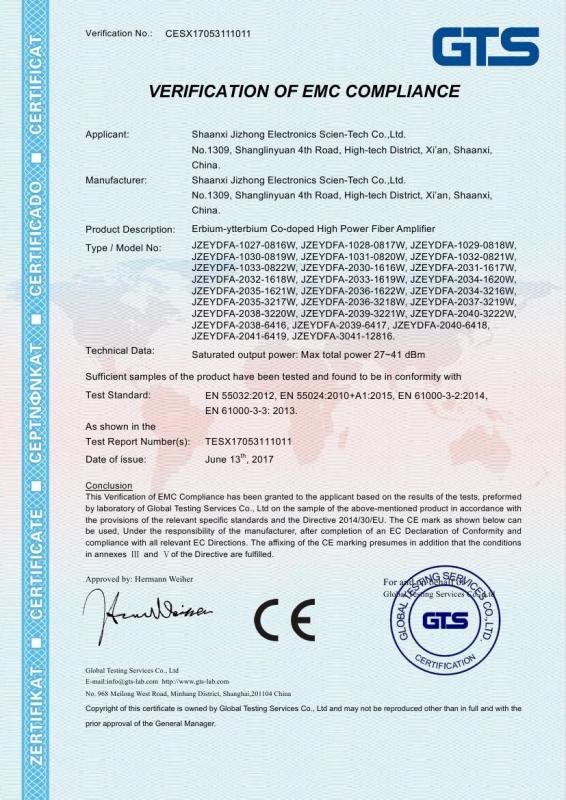 CE EMC - SHAANXI JIZHONG ELECTRONICS SCIEN-TECH CO.,LTD.