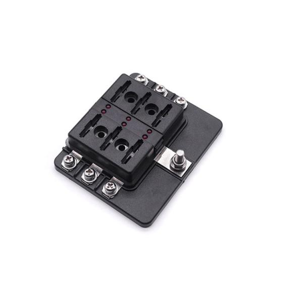 R3-76 ATO ATC Blade Fuse Block With 6 Circuits M4 Screw Mount