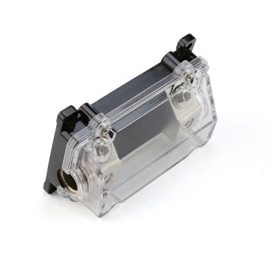 China Ohne Anzeigen-Fahrzeug-Audio laufen Inline-ANL unten Automobilsicherungs-Halter-Block 200 Ampere 0 AWG-Lehre 2 4 weg zu verkaufen