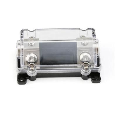 China Ohne Anzeigen-Fahrzeug-Audio laufen Inline-ANL unten Automobilsicherungs-Halter-Block 200 Ampere 0 AWG-Lehre 2 4 weg zu verkaufen