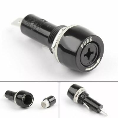 China R3-53 3AG 6.3*32mm Glasbuispaneel montage Veiligheidsholder Bloack 15A Slotted Driver Type Screw Cap Te koop