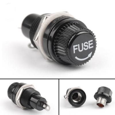 China R3-12 H3-12 5X20mm Fuse Block Holder Finger Grip Knob Type Screw Cap 125V/250V Bakeliet Fuse Box Te koop