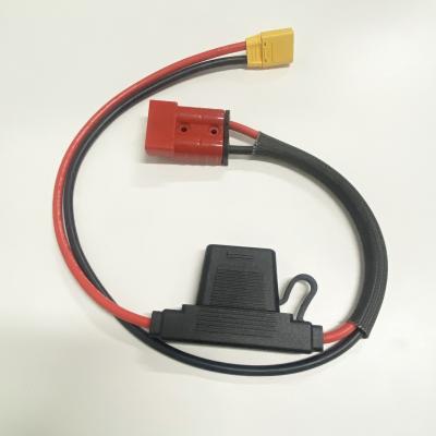 China Customized Cable Wire 80Amp Automotive Inline MAXI Fuse Holder With Grey / Red Anderson Plug Cable Fuse Inline for sale