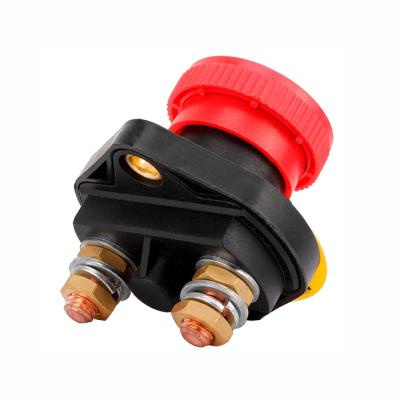 China 300A 200A 150A  AUTOMOTIVE & MARINE Emergency Push Button Isolator Battery Cut Off Switch With A Removable Yellow EMERGENCY STOP for sale