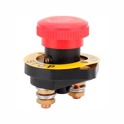 China 300A 200A 150A  AUTOMOTIVE & MARINE Emergency Push Button Isolator Battery Cut Off Switch With A Removable Yellow EMERGENCY STOP for sale