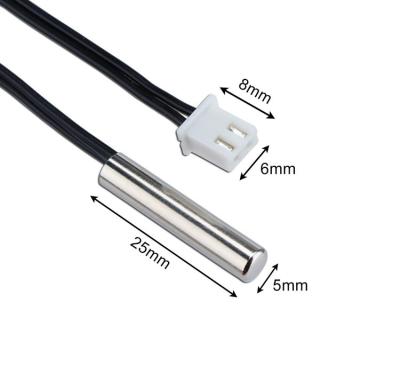 China 10K 3950K NTC Thermistor Sensor 5x25 Stainless Steel Temperature Sensor for sale