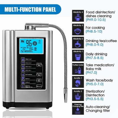 China Professional Hydrogen Water Ionizer Machine with 3.5 Inch LCD Screen 1-4L/min Flow Rate and 150W Power for Home and Commercial Use for sale
