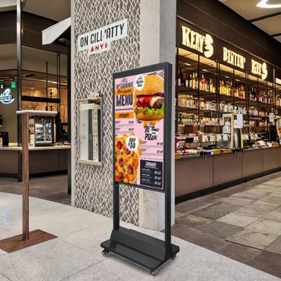China CH 2500 Nits Outdoor 32/43/50/55/65 Inch Floor Stand Digital Signage IP55 2K/4K Resolution Cloud-Based CMS for Shopping Mall Use for sale
