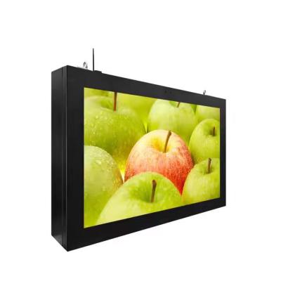 China CH 55 Inch Outdoor LCD Digital Signage Kiosk Waterproof IP65 Elevator Display 4K Tempered Anti-Glare Glass Wall-Mounted Kiosk for sale