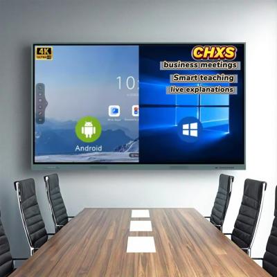 China CH 55 65 75 85 98 110inch 450nits 4K LCD Display Smart Interactive Whiteboard Panel Digital Touch Screen Board for School for sale