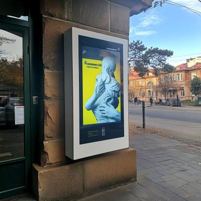 China CH 86 Inch 4K Outdoor LCD Digital Kiosk Waterproof Elevator Signage with Tempered Anti-Glare Glass Screen Wall Mount Signage for sale