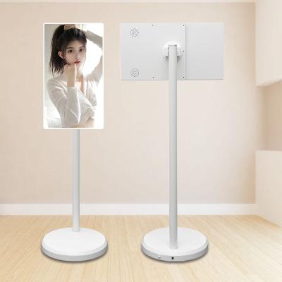 China 32 Inch HD Android Interactive LCD Touch Screen Display Portable Smart TV with Battery Stand for Education for sale
