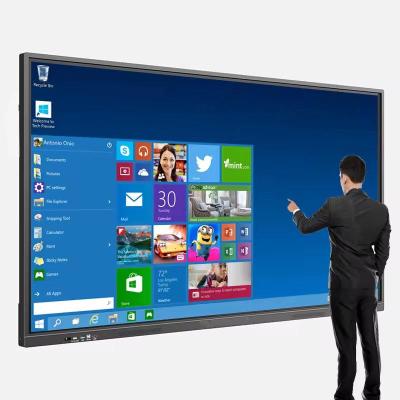 China CH RK3588 Interactive Smart Board Finger Touch Technology 55 65 75 86 98 Interactive Whiteboard for Education Flat Interactive for sale