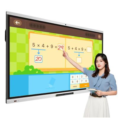 China CH Android 14 Smart Board 4K AI Interactive Whiteboard with 20-Point Touch for Kids Meetings 55-110 Inch 1-Year Warranty for sale