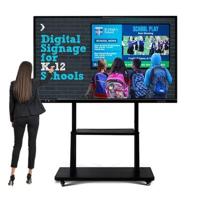 China CH Interactive Flat Panel 55 65 75 86 98 100 Inch Smart Board Whiteboard for Teaching for sale