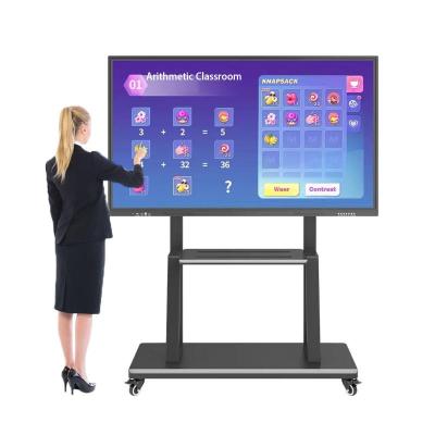 China CH Custom 65 Inch 4K 20 Point Touch Interactive Smart Board Android Windows Classroom for sale
