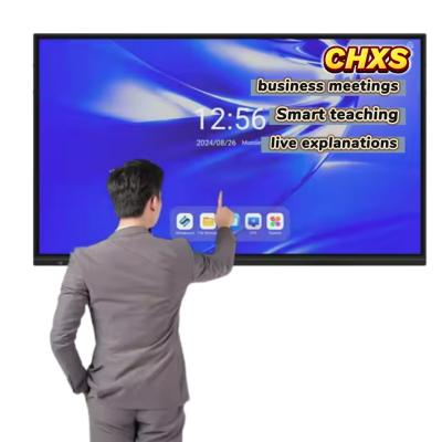 China CHXS 55 Teleconference HD 20-Point Touch Screen Smart Whiteboard Interactive Flat Panel Digital Board Android/Windows for for sale