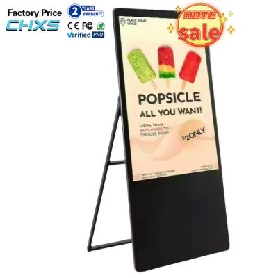 China CH 49 55 Inch Indoor Portable Digital Signage Panel Advertisement Screen Display Lcd Board Android Advertising Screen Poster for sale
