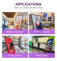 China 32-65 Inch IPS Panel Android Advertising Display with Built-in CMS Floor Ceiling Mount Kiosk for sale