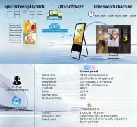 China 32-65 Inch IPS Panel Android Advertising Display with Built-in CMS Floor Ceiling Mount Kiosk for sale