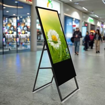 China CH 43 Inch Ultra Thin Vertical Portable Commercial Digital Signage New Type for Retail Store Floor Standing Indoor Application for sale