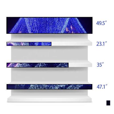 China CH Indoor Wide Stretched bar Lcd Display Banner Shelf bar Monitor LCD Monitor Stretch LCD Display for sale