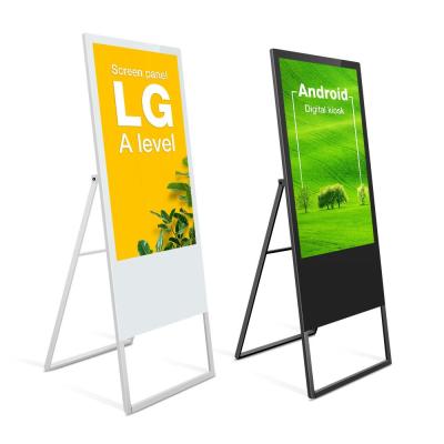 China CH 43-Inch Portable Digital Blackboard Display for Retail Store Shopping Mall Advertising Battery Operated Sidewalk Sign Poster for sale