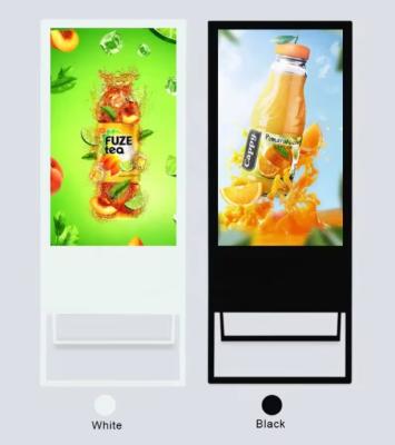 China CH 55 Inch Portable Floor Stand Indoor LCD Digital Signage Display Screen Kiosk for Retail Store Shopping Mall Advertising Video for sale