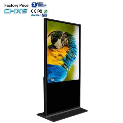 China CH 49 55 Inch Floor Standing Advertising Player Black 1080P 4K Lcd Touch Screen Digital Signage for Shopping Mall for sale