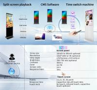China 43 Inch Android Touch Screen Advertising LCD Floor Standing Display 1920x1080 for sale