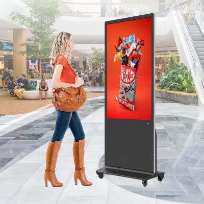 China CH 43/50/55/65 Inch LCD Floor Standing Capacitive Touch Screen Digital Advertising Panel for Shopping Mall Cloud-Based CMS for sale