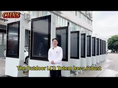 43 49 55 65 75 Inch 3500 Nits 2k IP65 Outdoor Advertising Display Floor Standing Totem Digital Signa