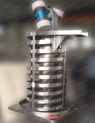China Color masterbatch cooling vertical spiral vibration conveyor elevator for sale