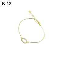 China Silver Ladies Bracelets Bangle Interlocking Circles Flexible Diamond Bangle for sale