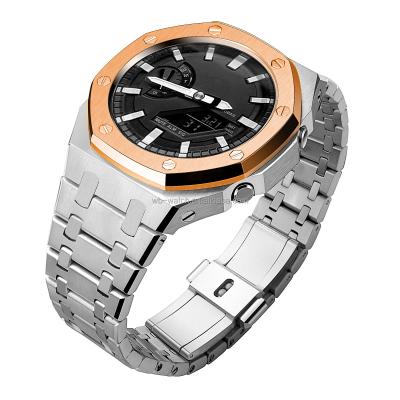 China Aanpassen Casio G Shock Ga2100 met roestvrijstalen behuizing en bandtransformatie Te koop