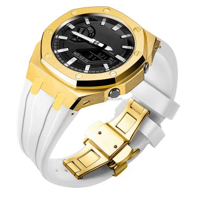 Cina Casio GA2100 G Shock Case Banda di gomma di rovere Kit di modificazione del metallo per G-Shock GA2100 in vendita