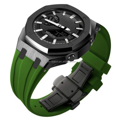 Cina GA2100 Fascia di gomma Metallo Bezel Parts Accessori Watch Mod Kit Cassa in acciaio inossidabile per Casio GA2100 G Shock in vendita