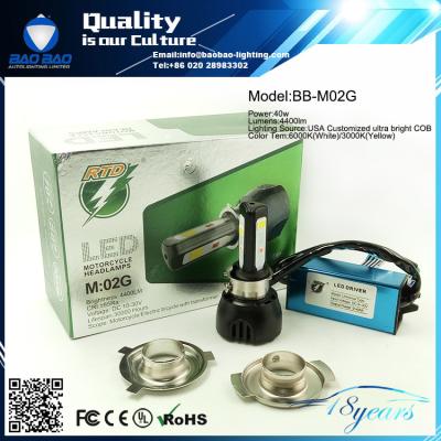China New arrival 4400Lumen M02G motorcycle led headlight for sale