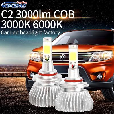 China C6 3000LM No Fan mini car led headlight for sale